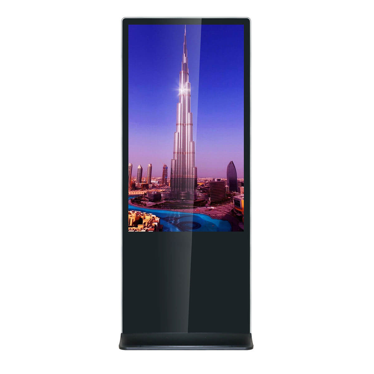 Totem vidéo d'affichage dynamique en vitrine avec haute luminosité