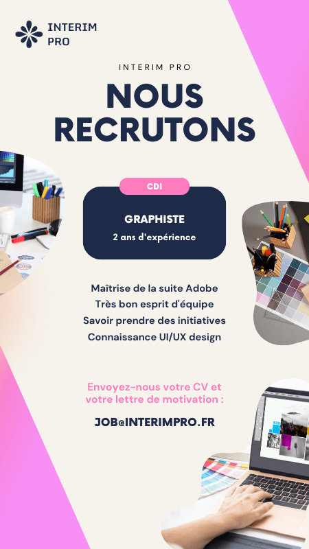 Chevalet numérique Stop-Trottoir pour Agence d'Intérim